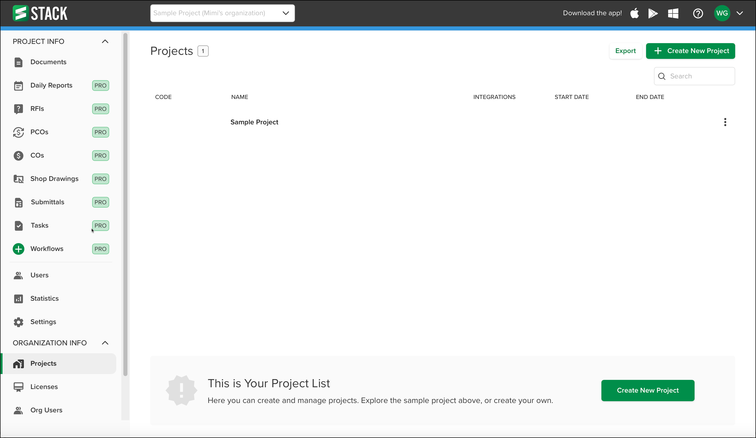 Access the Web Portal – STACK Construction Technologies