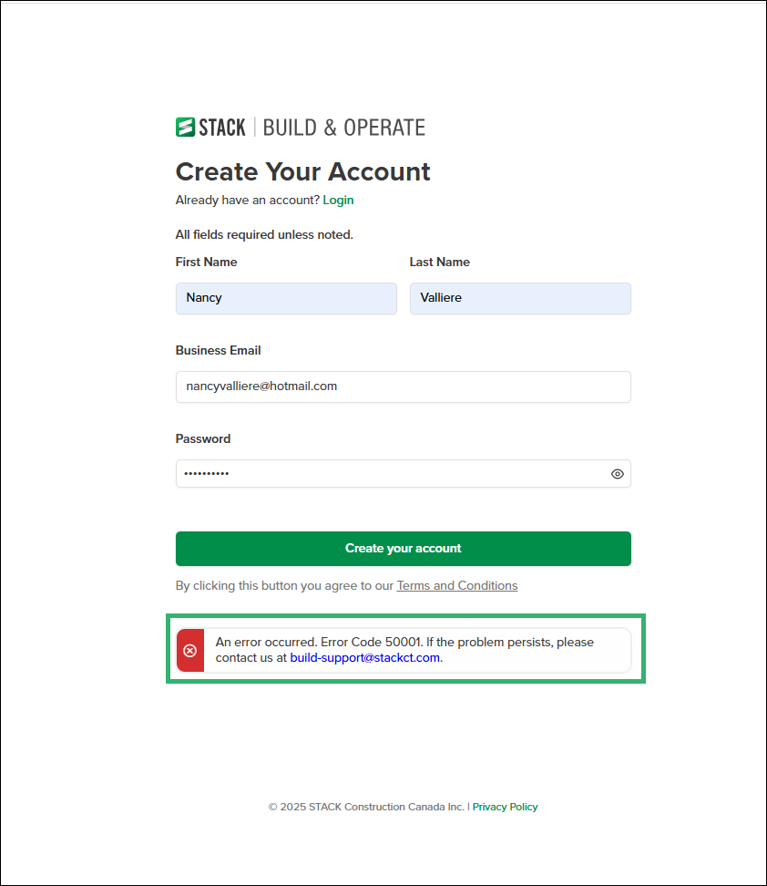 Troubleshooting - Web Portal – STACK Construction Technologies
