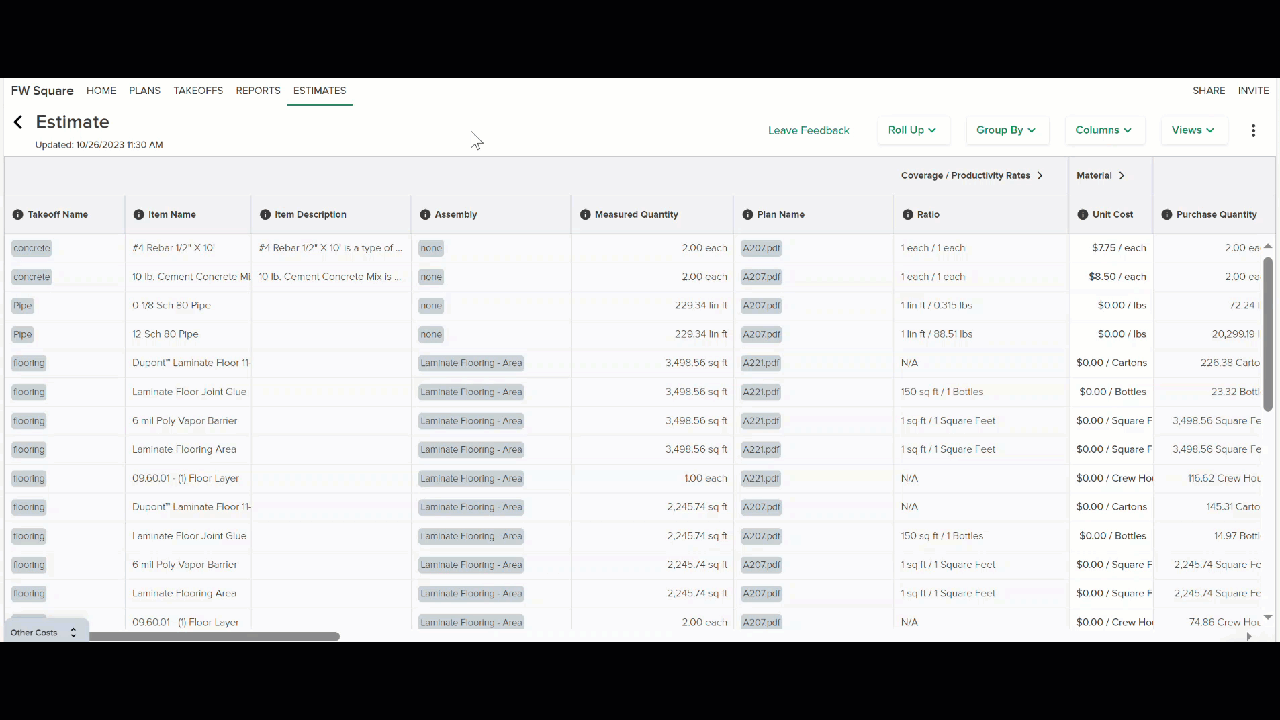 Estimate Worksheet Overview – STACK Construction Technologies