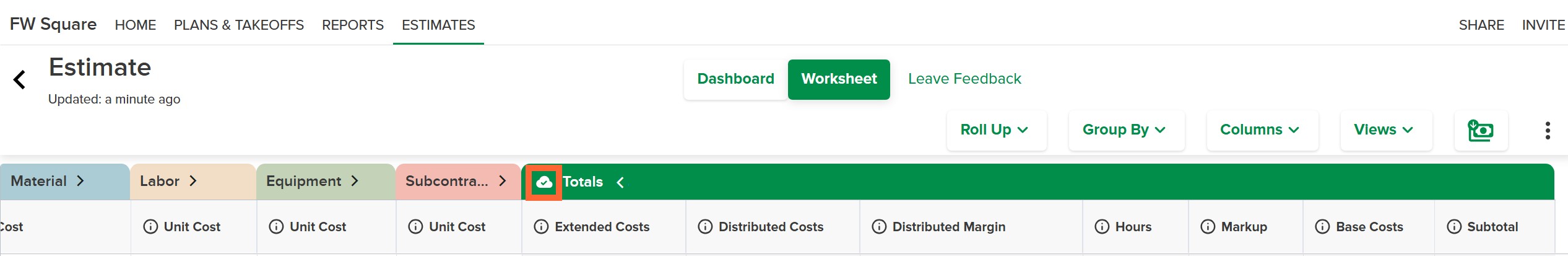 Manually Enter Estimate Worksheet Data – STACK Construction Technologies