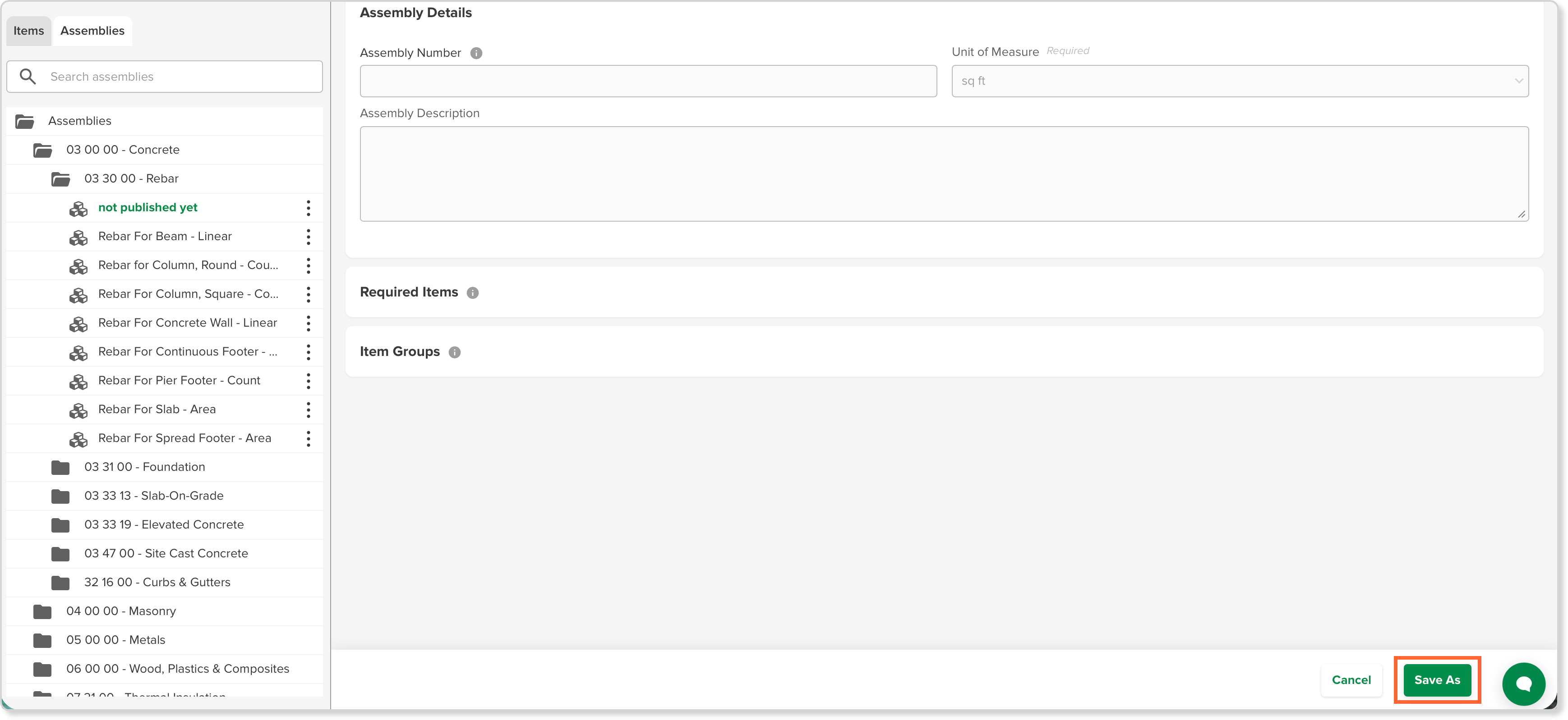 Create, Edit, or Delete Custom Assemblies – STACK Construction Technologies